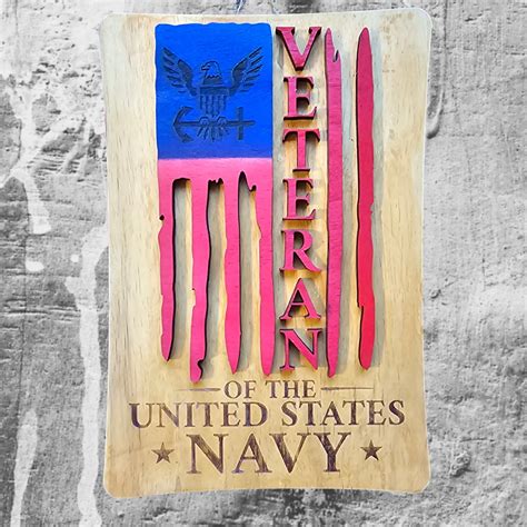 Navy Veteran Flag Houston Custom Print