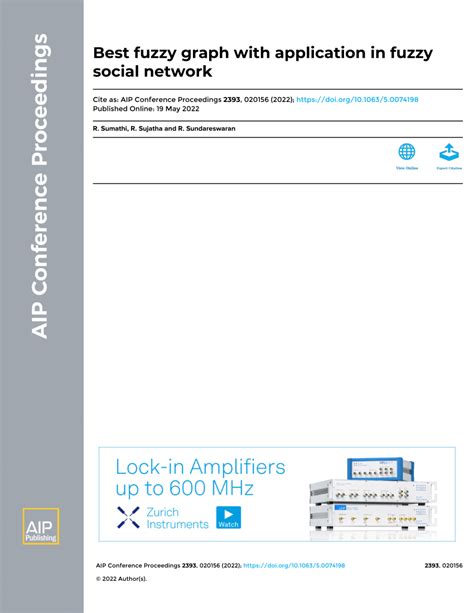 PDF Best Fuzzy Graph With Application In Fuzzy Social Network