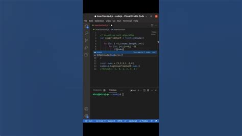 Insertion Sort Algorithm Javascript Interview Question Youtube