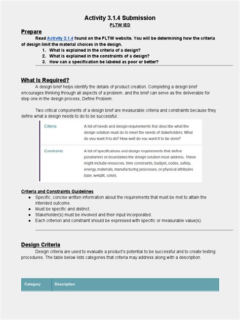 Activity 314 Pdf Design Life Cycle Assessment