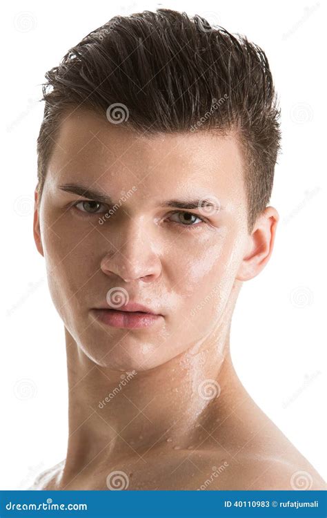 Handsome Guy With Beautiful Face Stock Image Image Of Enthusiastic Isolated 40110983