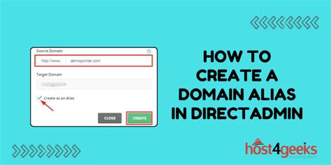 how to create a domain alias in directadmin host4geeks llc