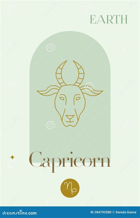 Set Of Zodiac Earth Element Signs Taurus Virgo Capricornus Star Sign