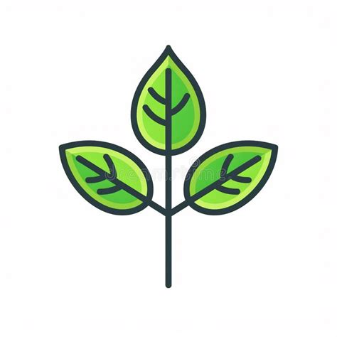 Go Green Icon Featuring A Stylized Green Leaf Stock Illustration Illustration Of Leafy