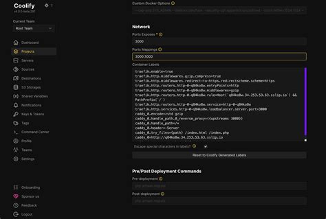 coolify how to setup a docker image claritynow