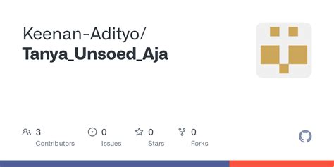 Github Keenan Adityotanyaunsoedaja
