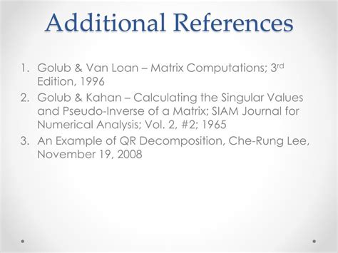 Ppt Iterative Improvement Of A Solution To Linear Equations