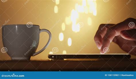 close up of swiping finger on a mobile phone screen stock footage video of email news 158115982