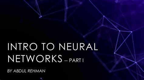 neural networks from scratch deep learning tutorial part 1