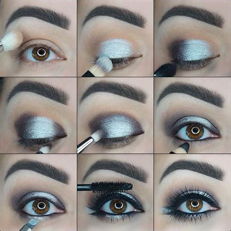 Dramatic Silver Smokey Eye Makeup