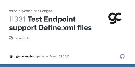 test endpoint support define xml files · issue 331 · cdisc org cdisc rules engine · github
