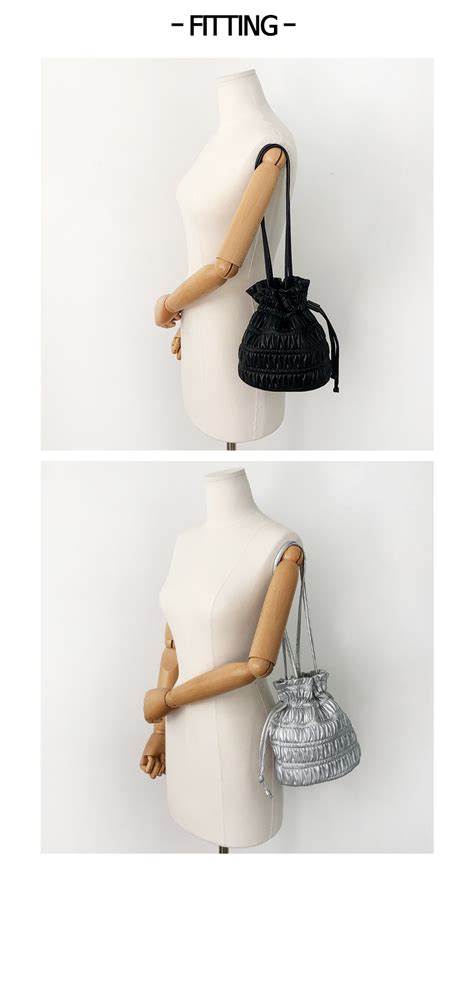 당일발송 4col 셔링 복조리 버킷백 캐주얼 레더 여행 보조 주름가방 가벼운 플리츠 누빔 여성 숄더백 Fa767