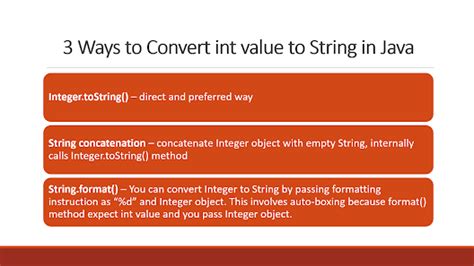 How To Convert An Int To String In Java 4 Examples Tutorial Java67