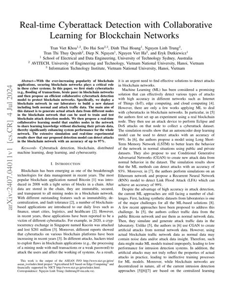 Pdf Real Time Cyberattack Detection With Collaborative Learning For