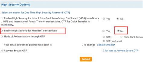 How To Disable SBI OTP For Fund Transfer Online Payments BankingIdea Org