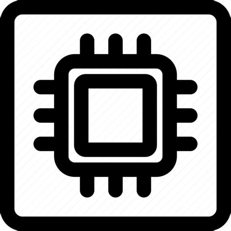 chip computers cpu microchip microprocessor processor icon