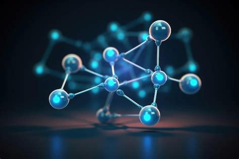 Premium Photo Molecular Structure With Connections Between Atoms Generative Ai