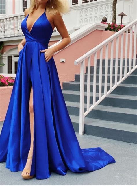 Fashion Slit Prom Dressroyal Blue Formal Party Dress123 · Happybridal