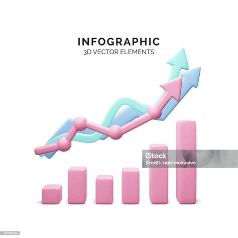3d 인포 그래픽 요소 사실적인 화살표와 차트 렌더링 사업 성장 전략 개념 0명에 대한 스톡 벡터 아트 및 기타 이미지 0명 개념 개발 Istock