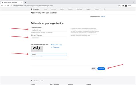 Create An Apple Developer Account Audiorista Help Center