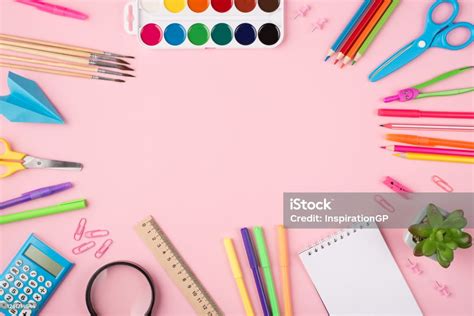 중앙에 카피 스페이스와 파스텔 핑크 배경에 고립 된 다채로운 문구와 즙이 많은 사진의 오버 헤드 뷰 사진 상단 0명에 대한 스톡 사진 및 기타 이미지 Istock