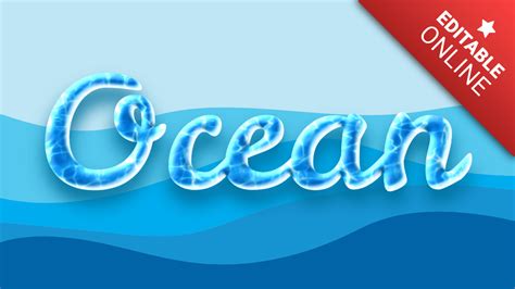 Ocean Text Effect Font Generator