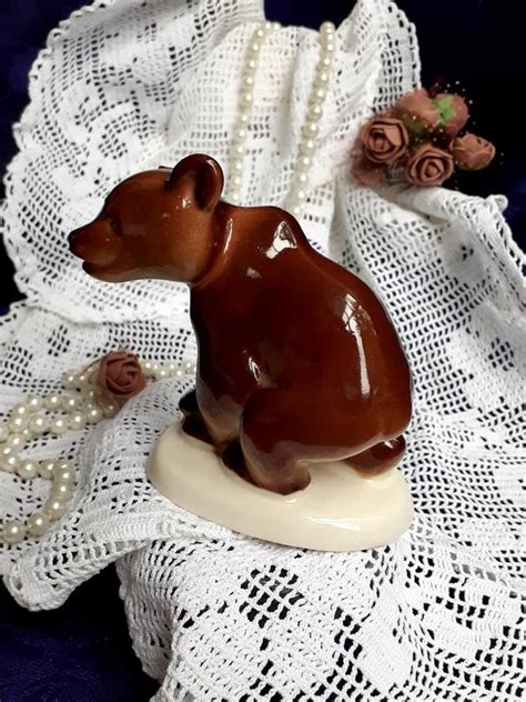 Медведь бурый 🐻🌿 винтаж лфз ленинградский ломоносовский фарфор ссср советская коллекционная