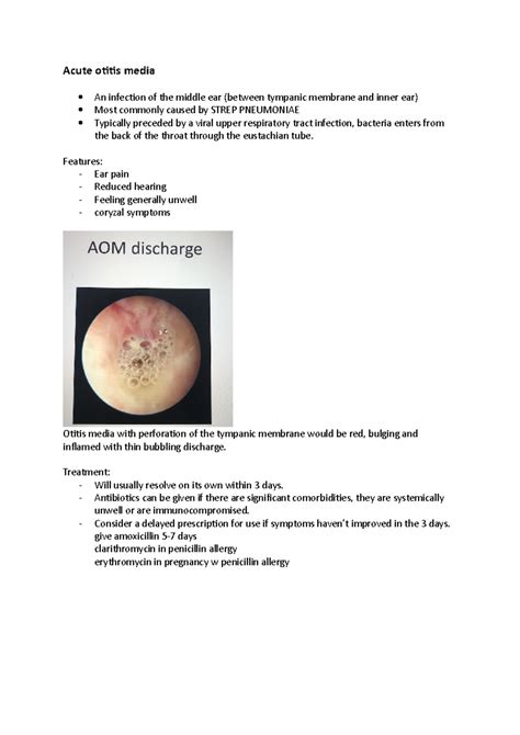 Acute Otitis Media With Perforation