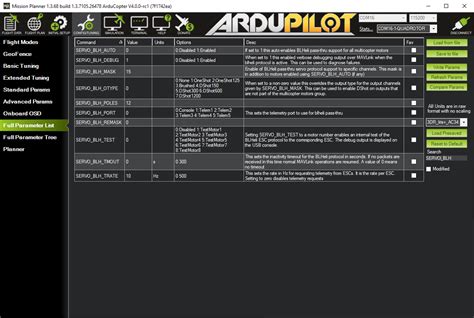 BLHeli ESC Telemetry Setup How Page Copter ArduPilot