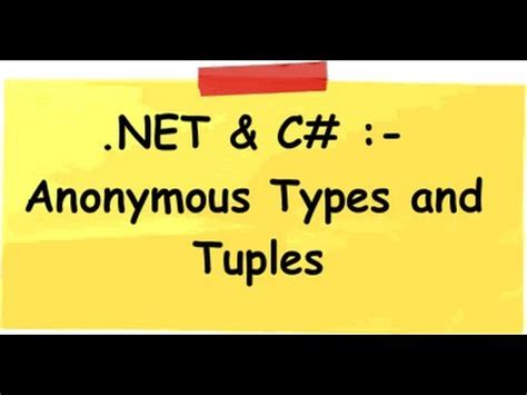 Net And C Csharp Interview Questions Why Anonymous Types Are