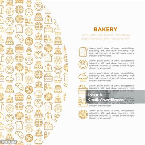 얇은 선 아이콘으로 빵집 개념 토스트 빵 팬케이크 밀가루 크루아상 도넛 꽈 배기 쿠키 진저 브레드 남자 먹고 햄버거 애플 파이 현대 벡터 일러스트 레이 션 인쇄 미디어 서식