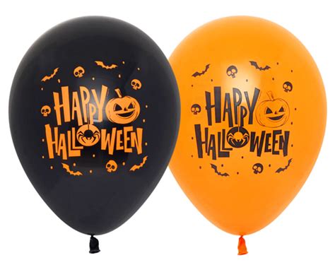 양면인쇄혼합 30cm 해피할로윈 블랙앤오렌지 샘퍼텍스 불어넣은아트 출장 풍선장식 And 공간 스타일링 전문