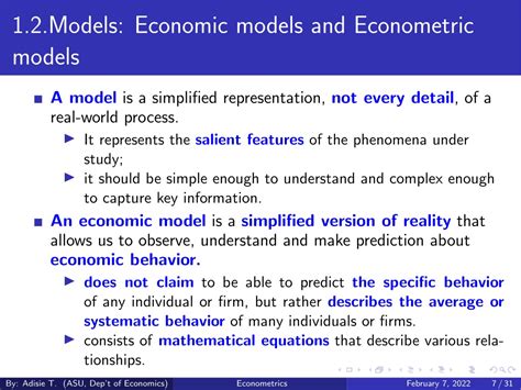 Ppt Econometrics Ch 1 Powerpoint Presentation Free Download Id