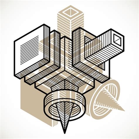 Premium Vector Vector Abstract 3d Geometric Shape Polygonal Figure