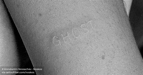 White Ink Ghost” Tattoo