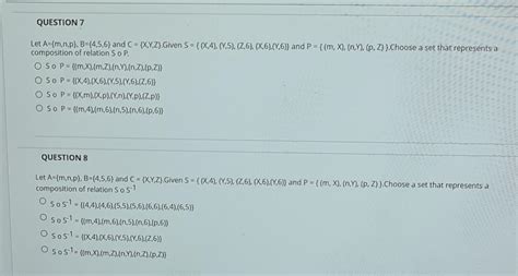 Solved QUESTION 7 Let A M N P B 4 5 6 And C Chegg Com