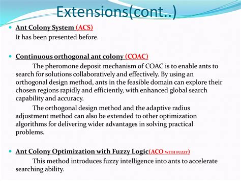Ant Colony Optimization Pptx Computer Networking Computing