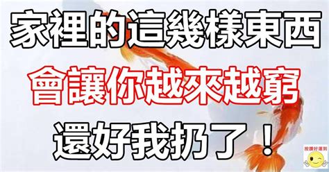 小心了，家裡的這幾樣東西會讓你越來越窮，還好我扔了！