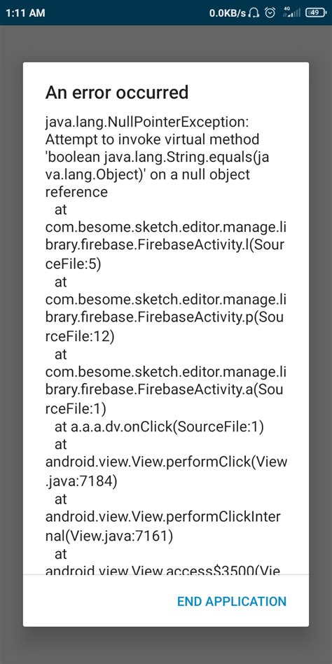 The App Shuts Down When I Want To Import Firebese Setting From Another