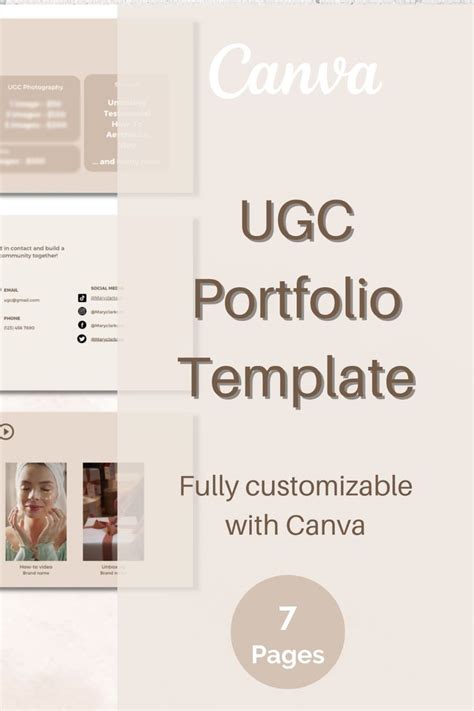 Ugc Portfolio Template Content Calendar Template