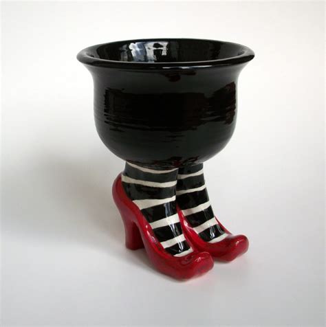 Sex Pot With Ruby Red Heels And Striped Stockings