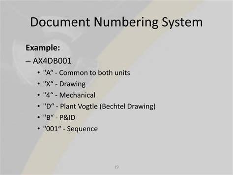 Examples Of Document Numbering Systems