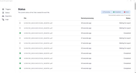 Monitoring The Status Of Files