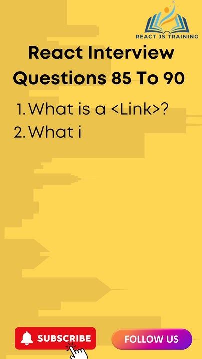 React Js Interview Questions 85 To 90 Reactjsinterviewquestions