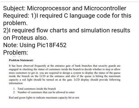 Solved Subject Microprocessor And Microcontroller Required