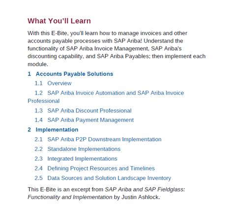 英文版 Sap Press E Bite Sap Ariba Invoice Management 共94页 Pdf和原版epub 开源资料库