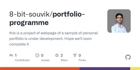Github Bit Souvik Portfolio Programme This Is A Project Of Webpage Of A Sample Of Personal