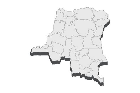3d Map Illustration Of Democratic Republic Of The Congo 12031202 Png
