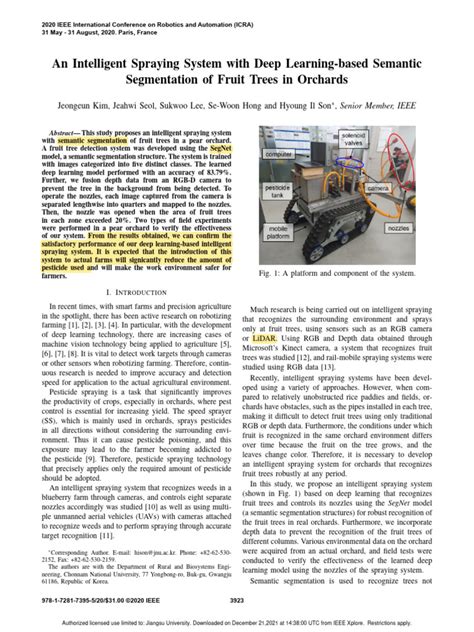 an intelligent spraying system with deep learning based semantic