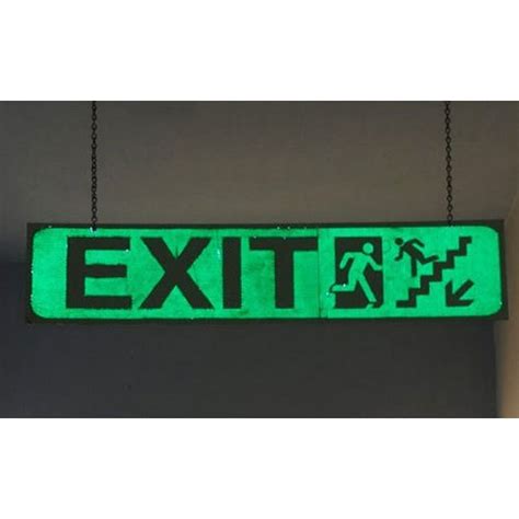 Rectangular Exit Sign Board Board Thickness 8 10 Mm For Information Purpose At Rs 7560 Square